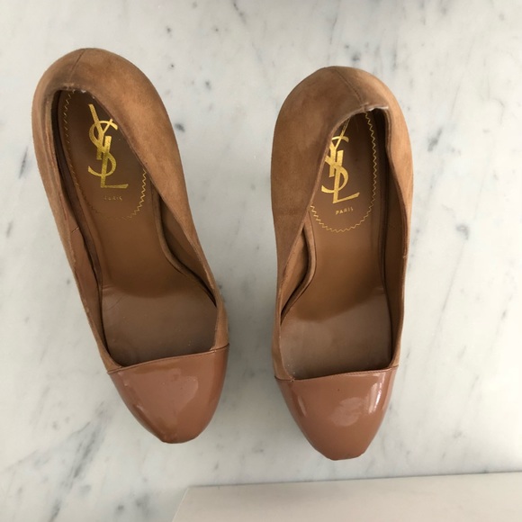Yves Saint Laurent | Shoes | Ysl Tribute Cap Toe Pump | Poshmark
